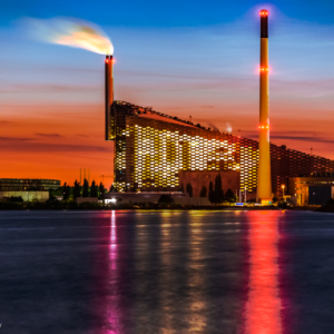 Copenhill Power Plant under Noctilucent Clouds after sunset on 26-07-2018