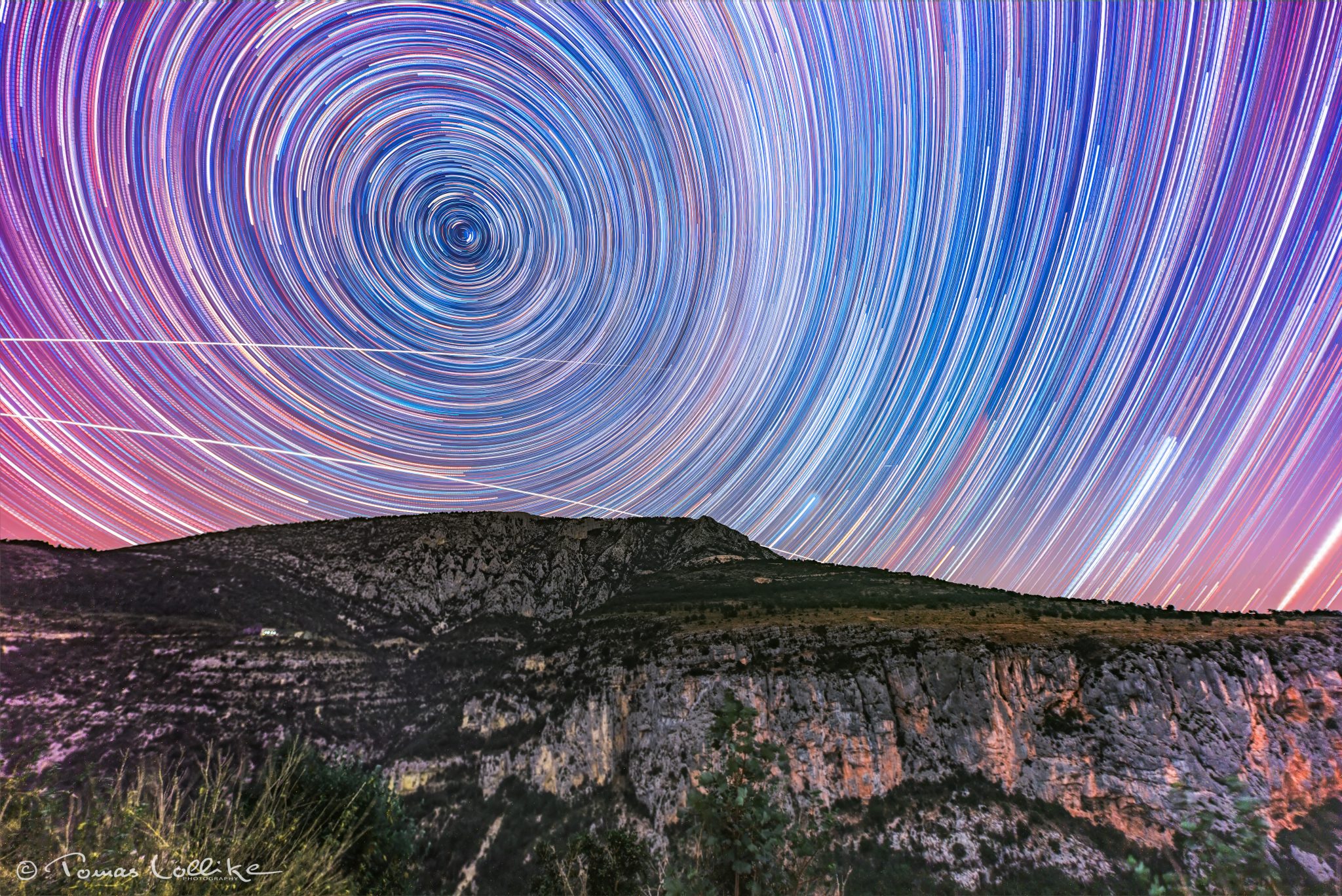 Startrails – Falaise des Cavaliers